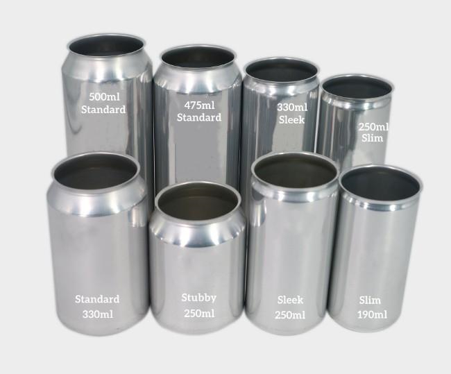 Standard Stubby Sleek 16oz Empty Aluminum Beer Cans 250ml 330ml 500ml