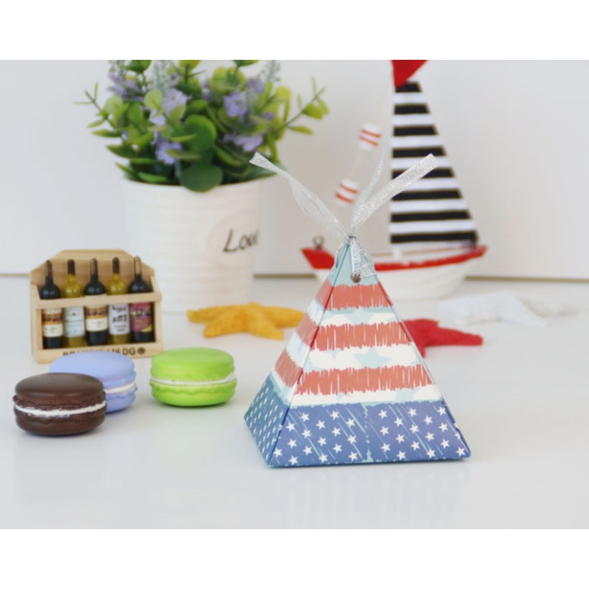 American Flag Biodegradable Paper Food Packaging Pyramid Cardboard ...