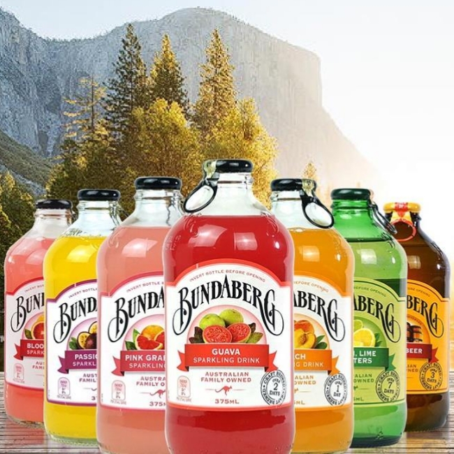 Australia Bundaberg 375ml Soft Drinks Beverage Glass Bottle 13oz