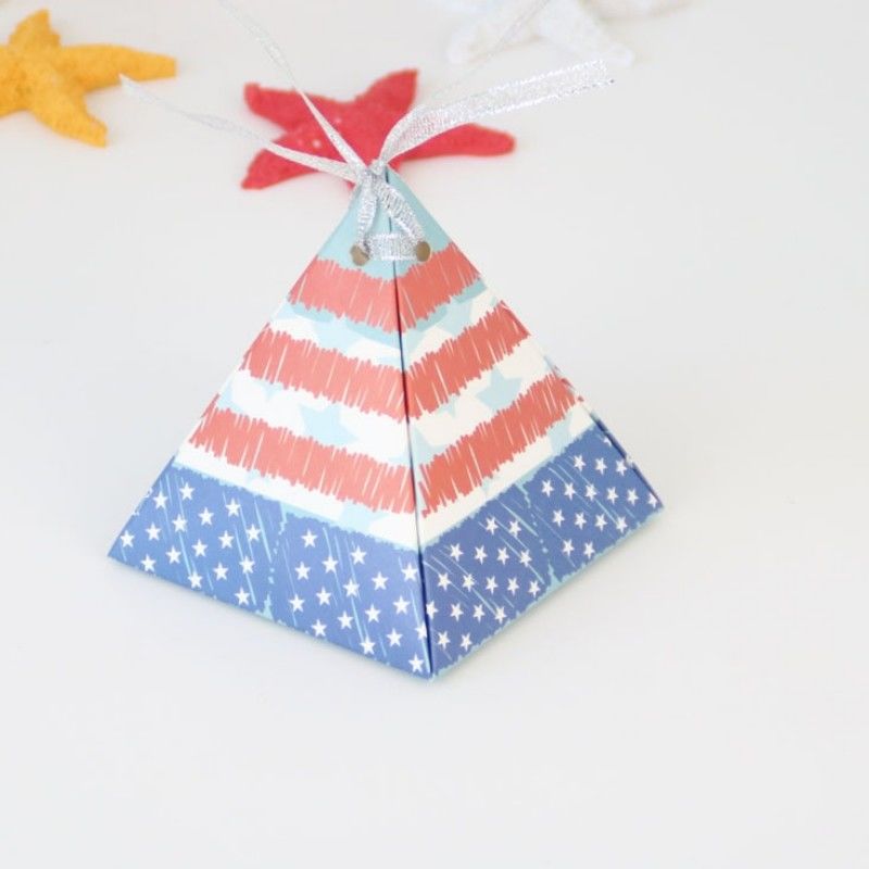 American Flag Biodegradable Paper Food Packaging Pyramid Cardboard ...