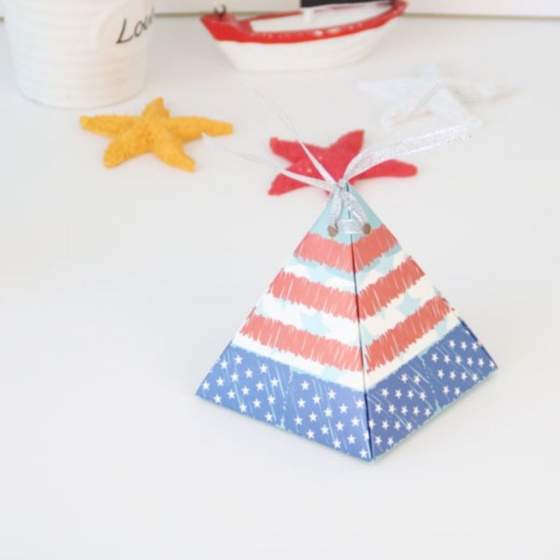 American Flag Biodegradable Paper Food Packaging Pyramid Cardboard ...